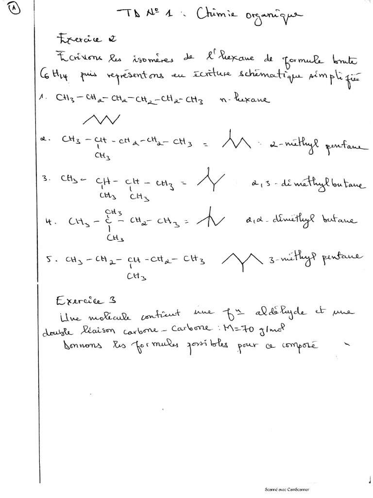 Corrigé TD Chimie Orga | PDF