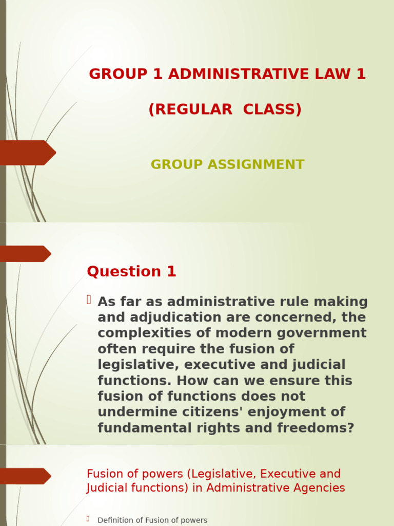 GROUP 1 ADMIN LAW 1 POWER POINT PRESENTATION | PDF | Freedom Of Information Laws By Country ...