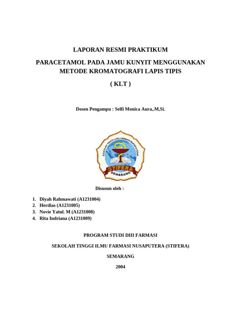 LAPORAN RESMI KLT - RITA INDRIANA | PDF LAPORAN RESMI KLT - RITA INDRIANA | PDF