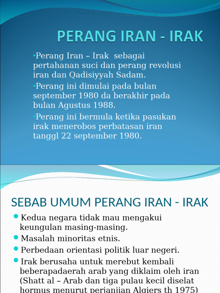 Sejarah Perang Iran-Irak 1980-1988 | PDF