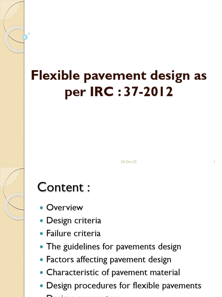 Flexible Pavement Design Guidelines IRC 37-2012 | PDF | Strength Of ...