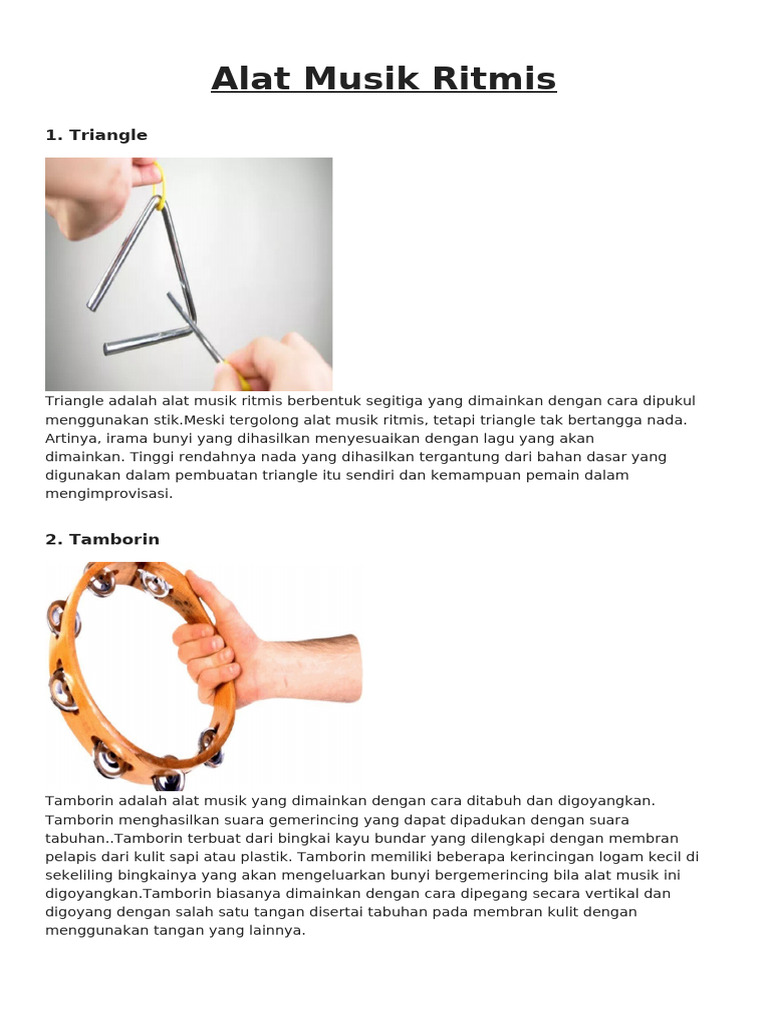Alat Musik Ritmis dan Melodis | PDF