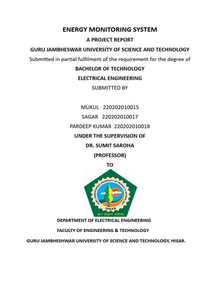 Energy Monitoring Project | PDF | Energy Conservation | Arduino