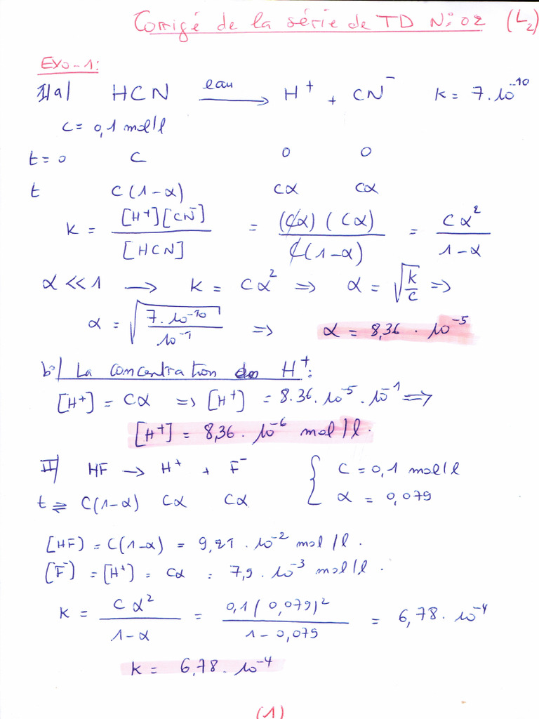 Solution-TD2 Chimie Analytique | PDF