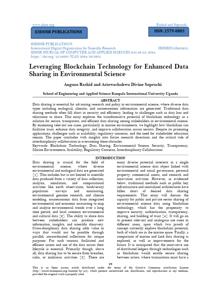 Leveraging Blockchain Technology For Enhanced Data Sharing in ...
