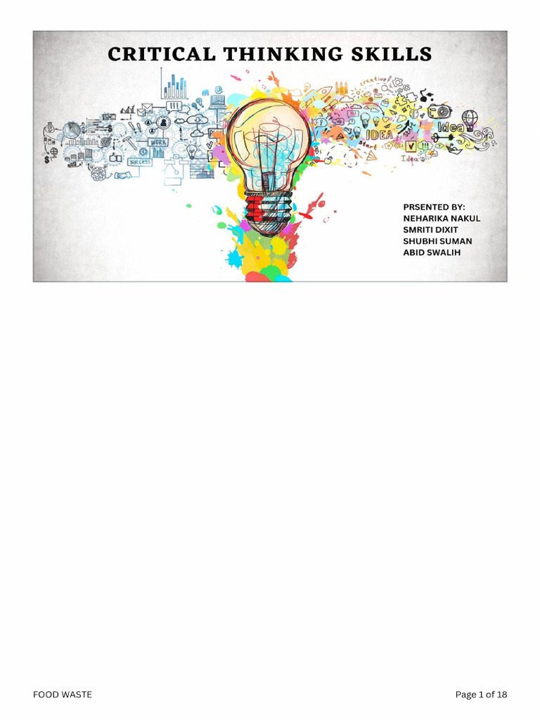 Critical Thinking Assignment | PDF