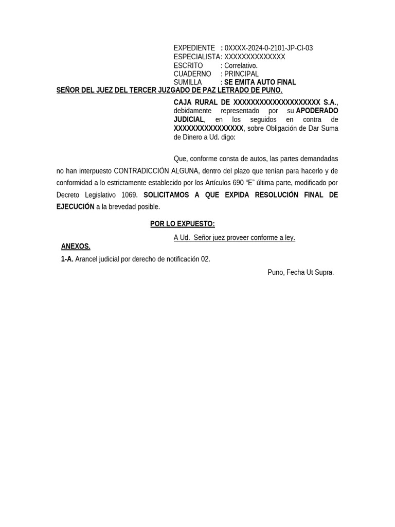 Se Emita Auto Final | PDF