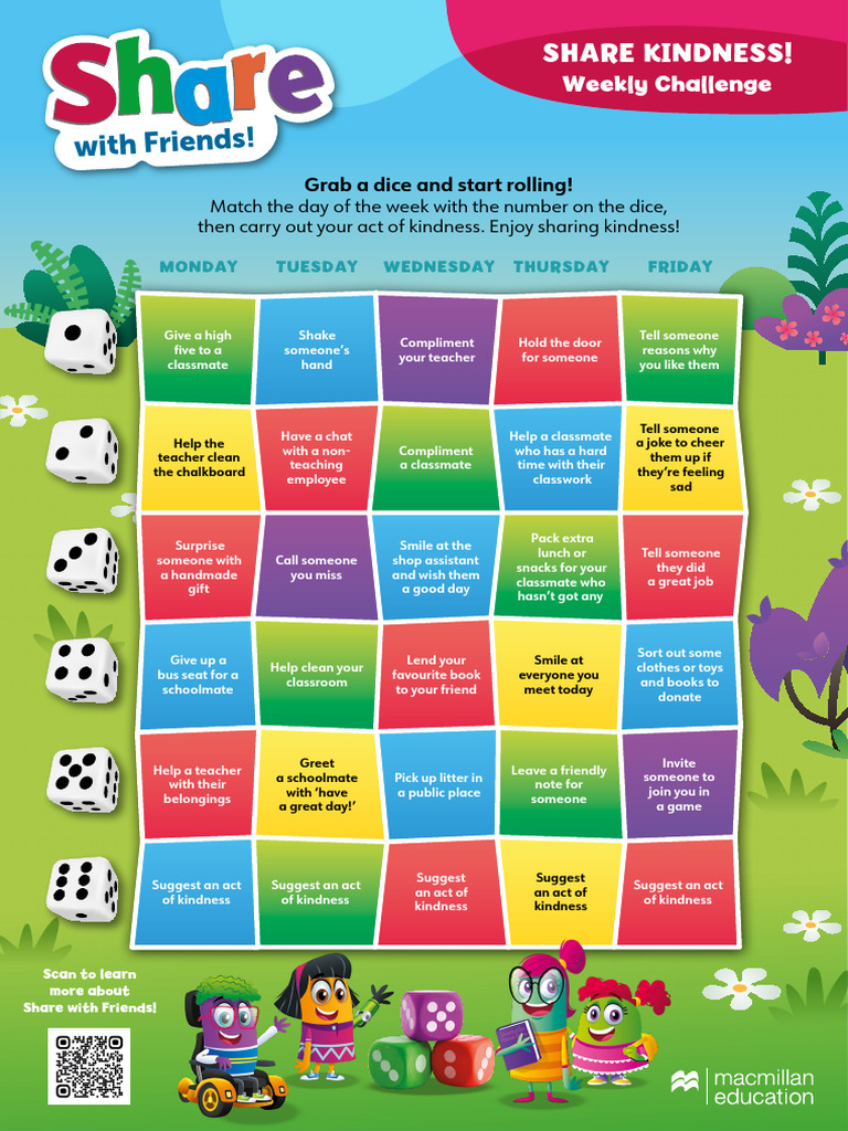Share With Friends Kindness Challenge Poster | PDF