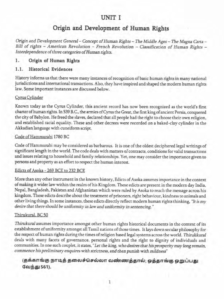 Origin and Development of Human Rights | PDF