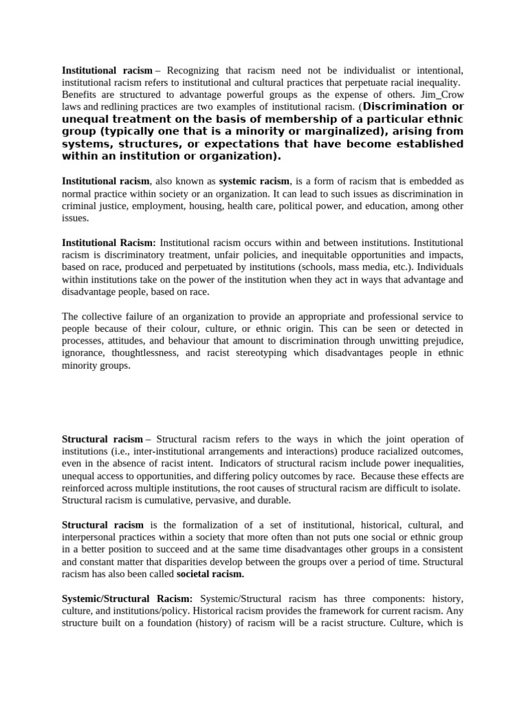 Racism Presentation | PDF | Racism | Discrimination & Race Relations