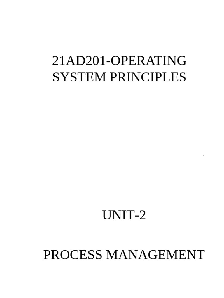 UNIT-2 | PDF | Scheduling (Computing) | Process (Computing)