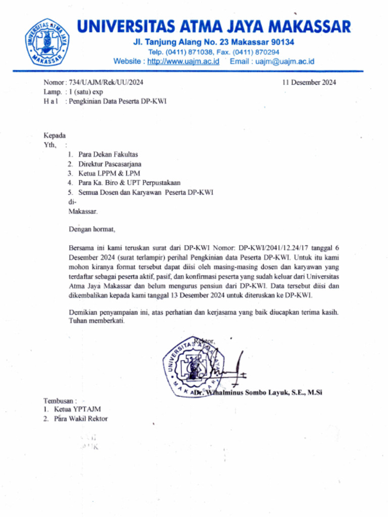 Pengkinian Data DP KWI287 | PDF