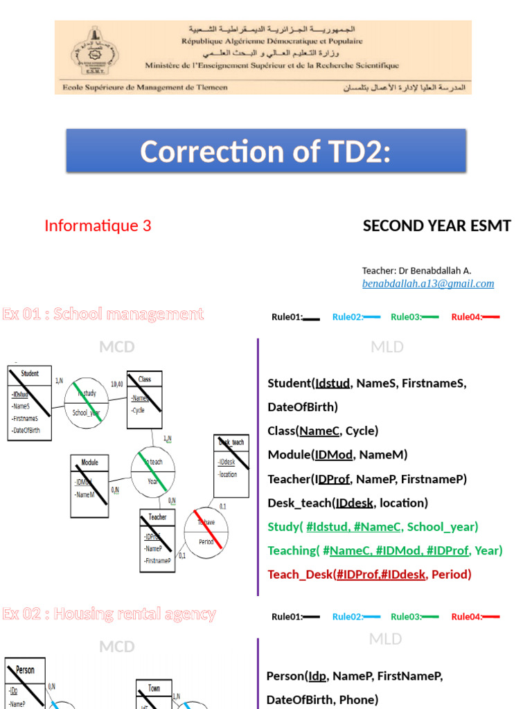 Correction of TD2.Ppsx | PDF
