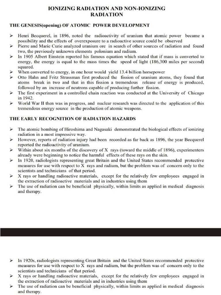 Ionizing Radiation | PDF