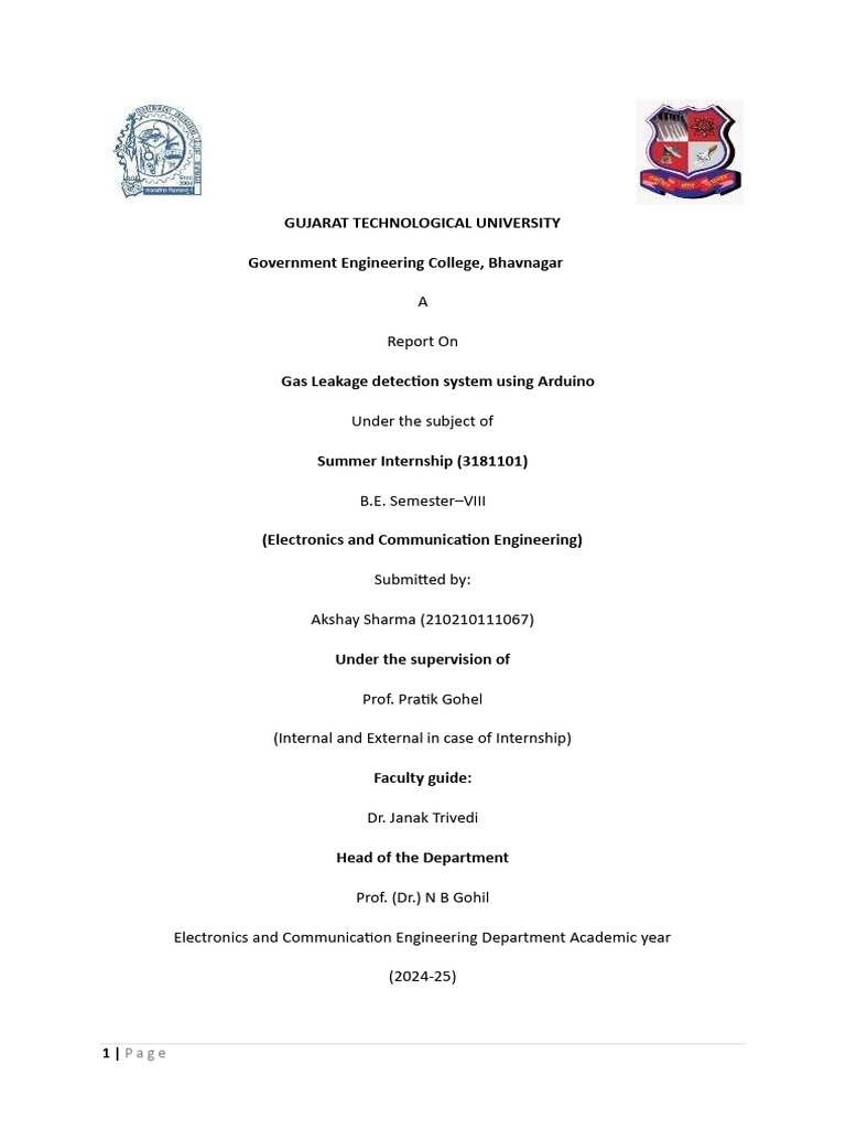 project report | PDF | Arduino | Sensor