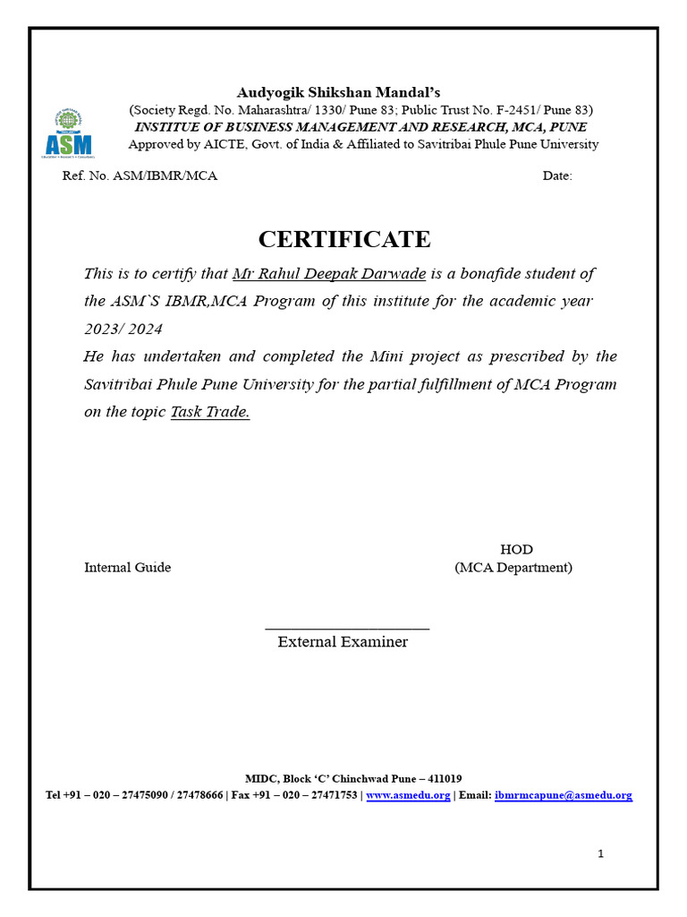 MCA Mini Project: Task Trade App | PDF | Mobile App | Android ...
