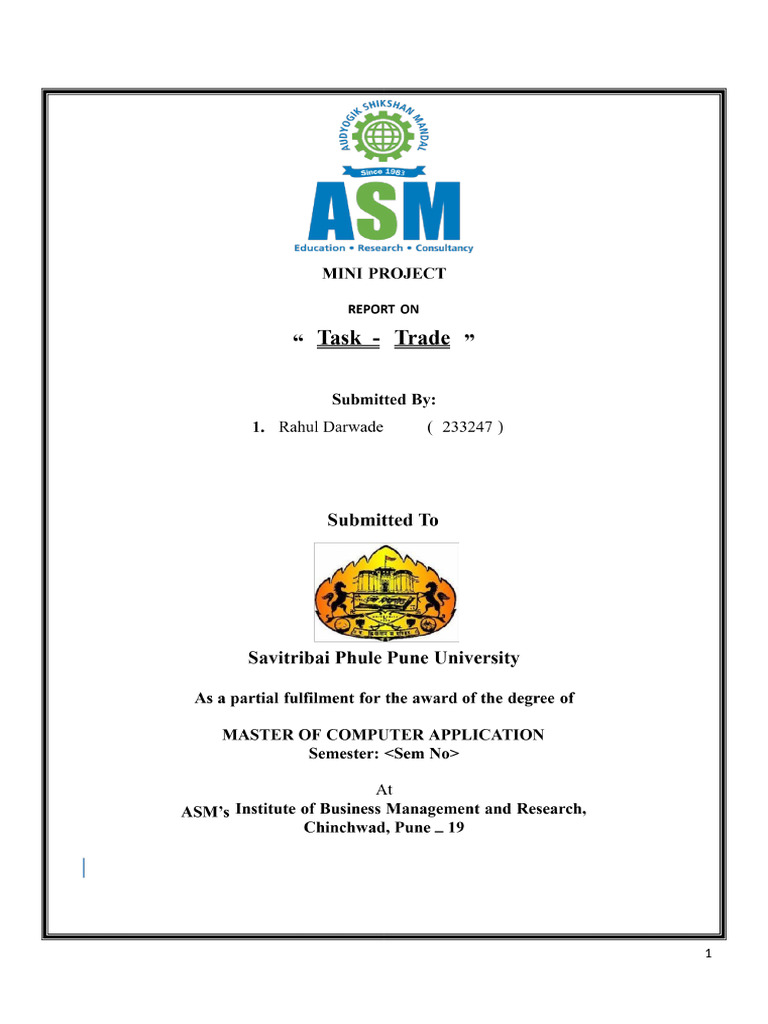 Final MIni Task trade Srs | PDF