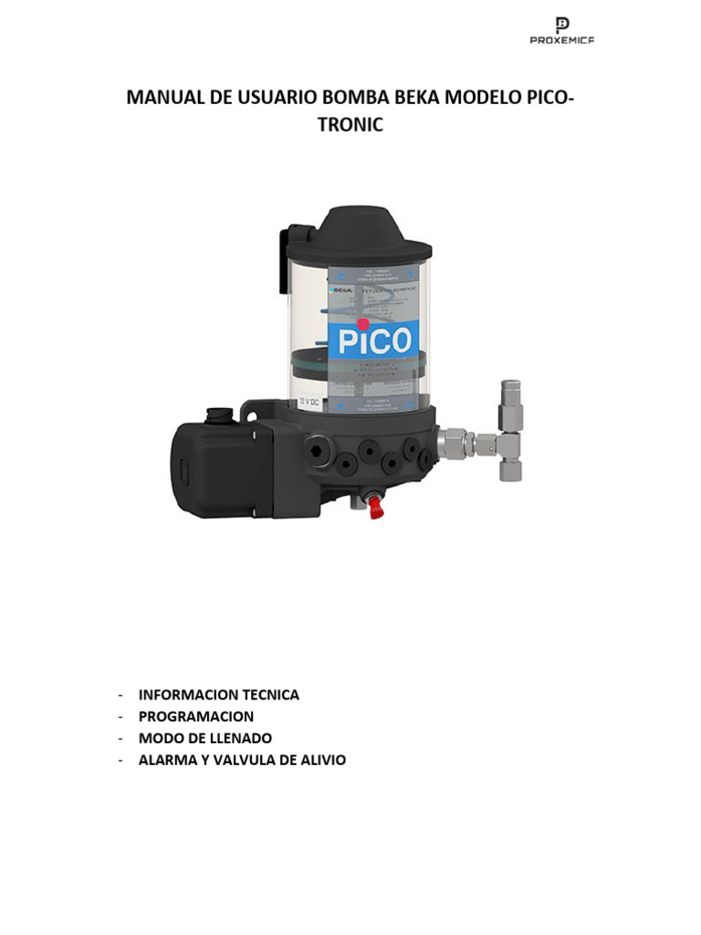 Manual de Usuario Bomba Beka Modelo Pico | PDF
