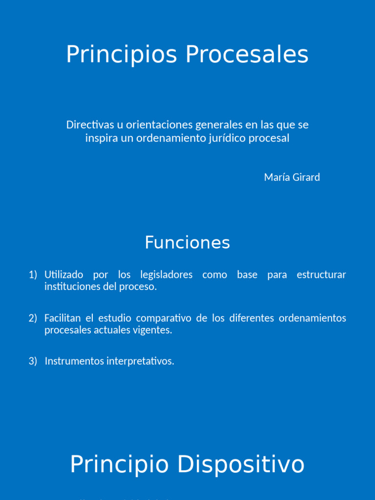 Principios Procesales | PDF | Ley procesal | Juez