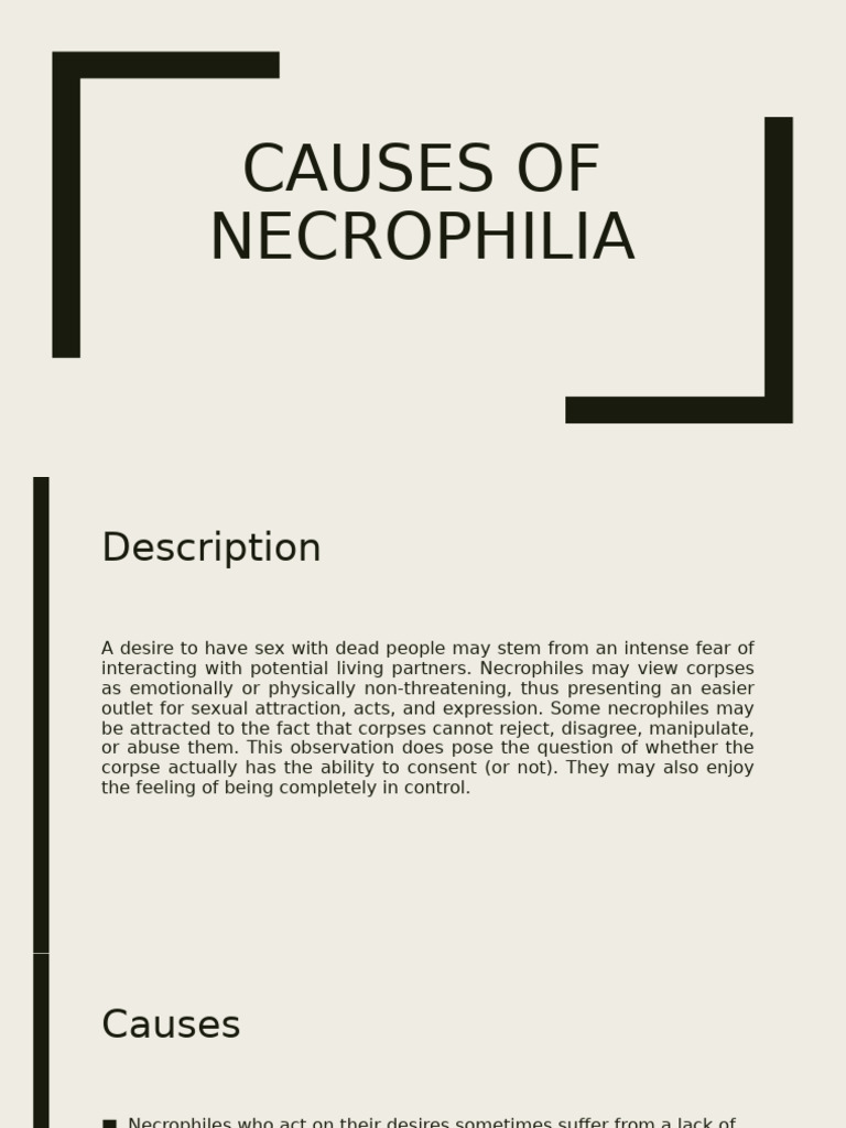 Causes of Necrophilia | PDF