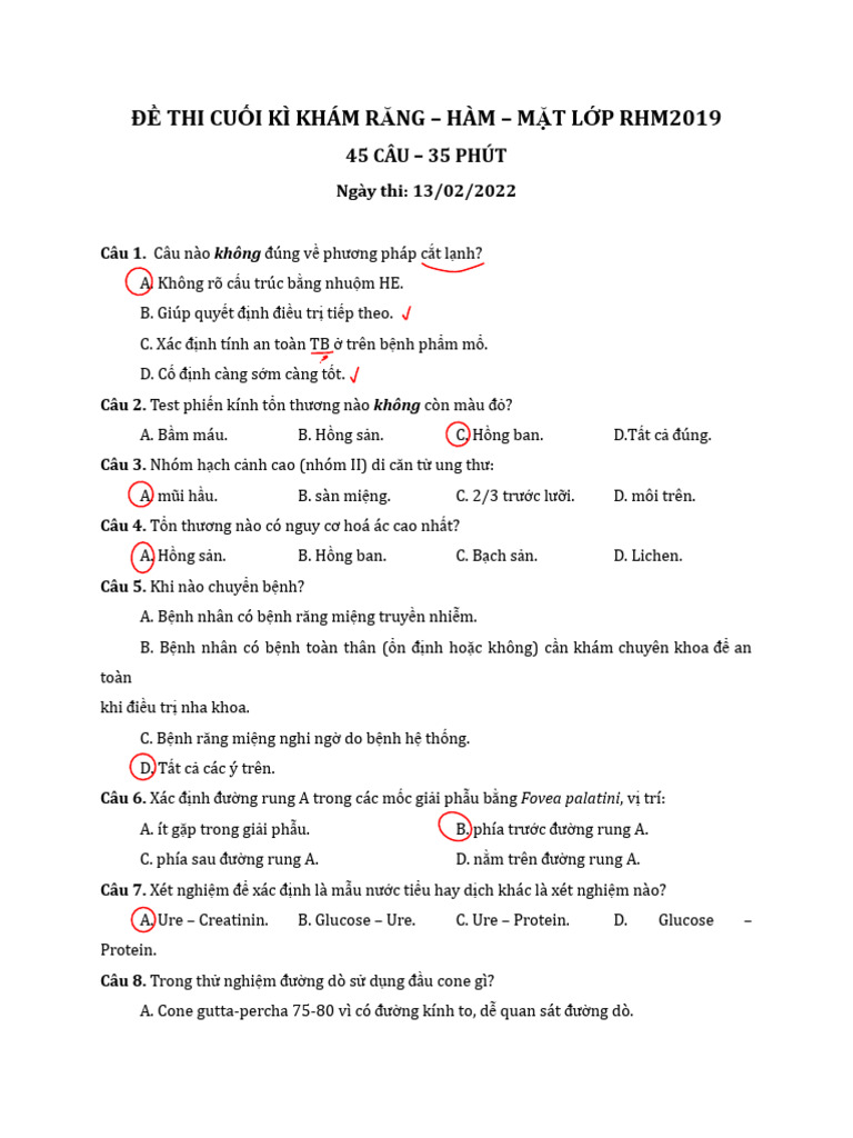 R19 Khám RHM | PDF