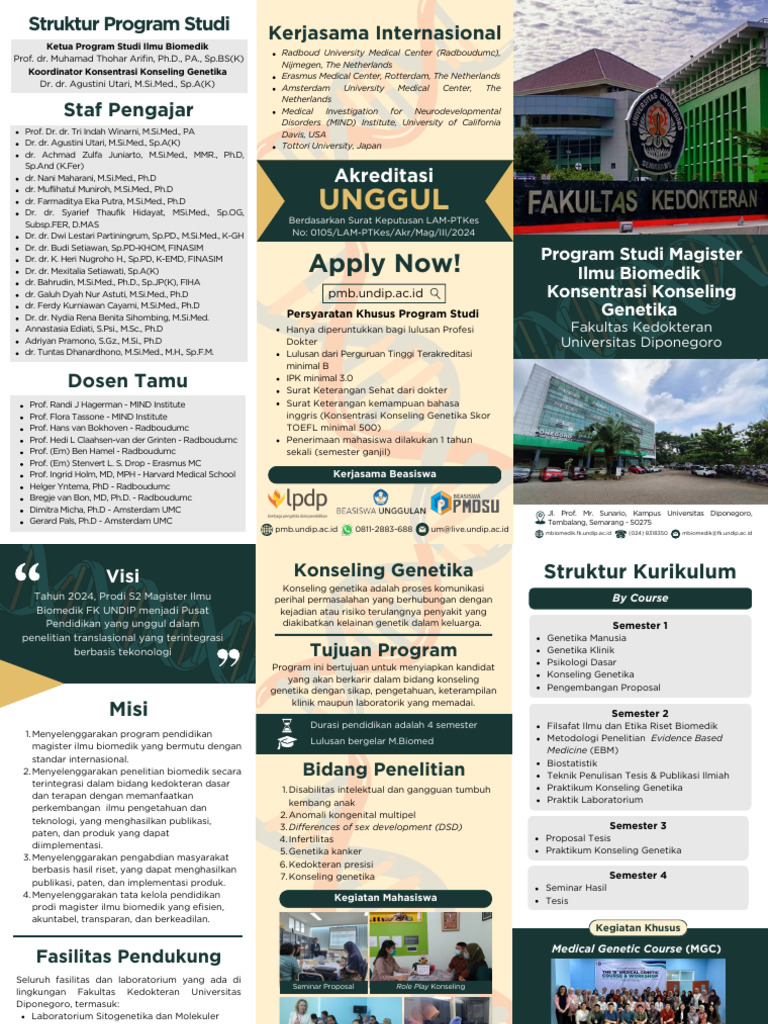 Flyer S2 Konsentrasi Konseling Genetika | PDF