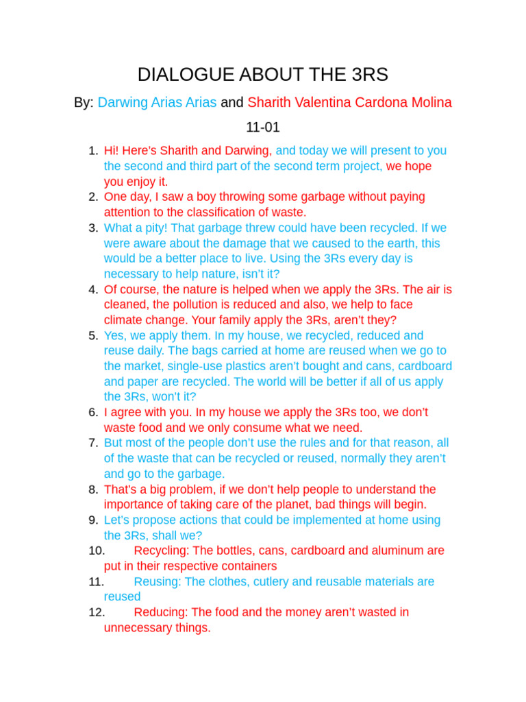 Dialogue About The 3RS | PDF