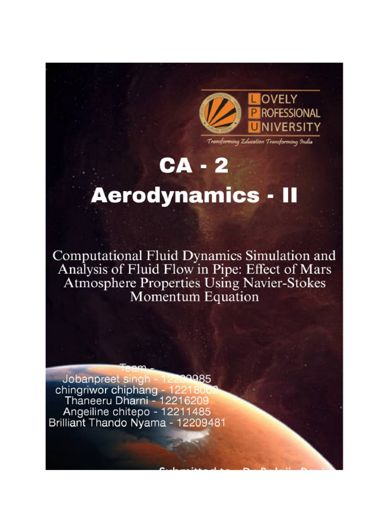 Computational Fluid Dynamics Simulation and Analysis of Fluid Flow in Pipe22 | PDF | Fluid ...
