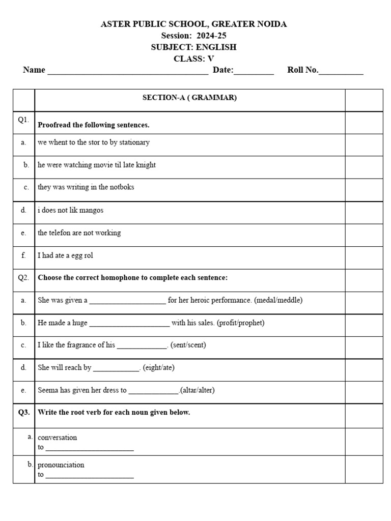 Class 5 English Worksheet Term 2 | PDF | Apollo Program | Moon Landing