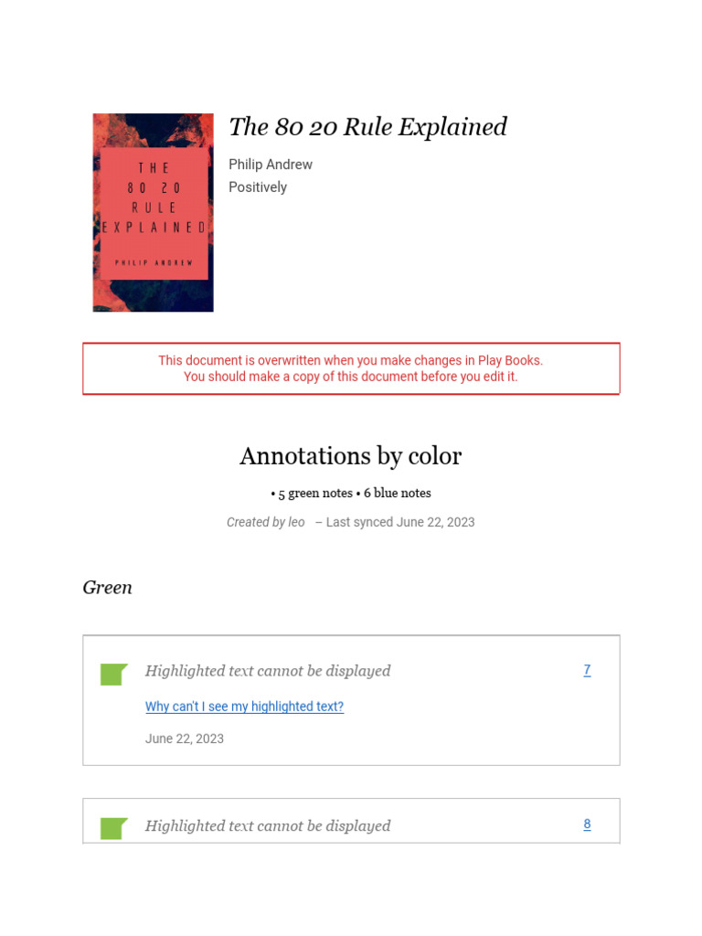 Understanding the 80/20 Rule | PDF
