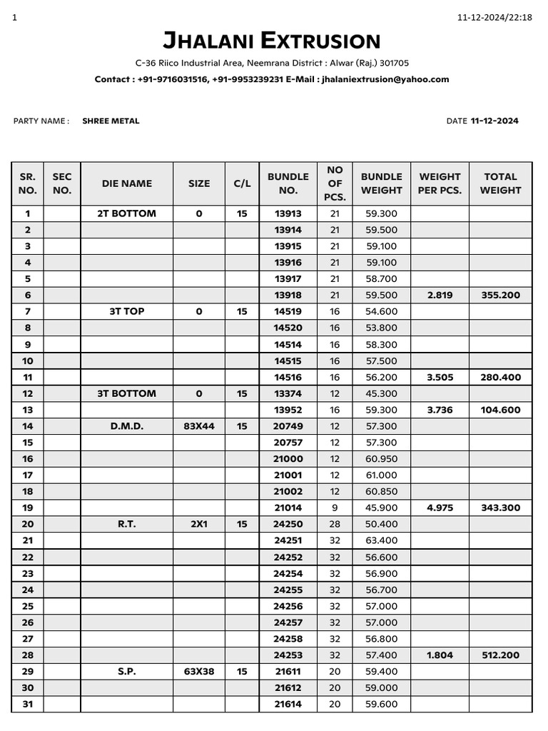 11-12-2024-Shree Metal | PDF
