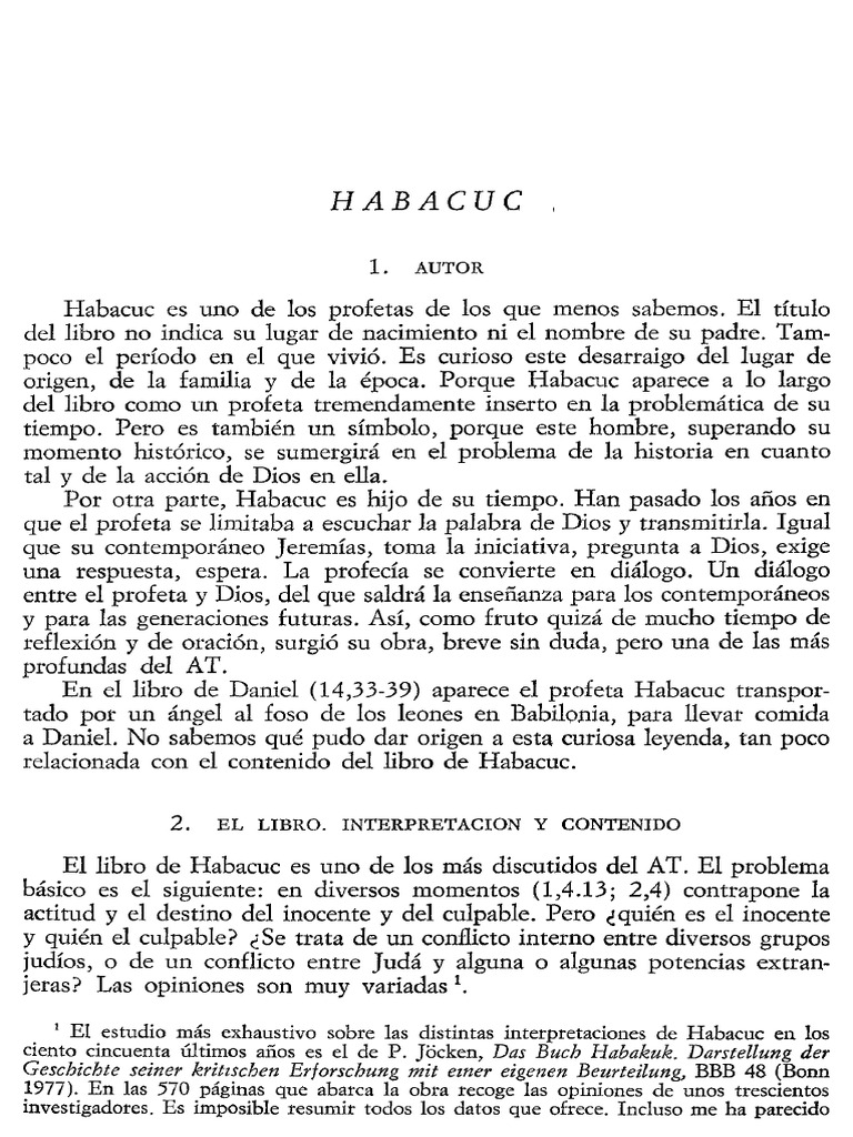 Análisis del Libro de Habacuc en el AT | PDF | Salmos | Profeta
