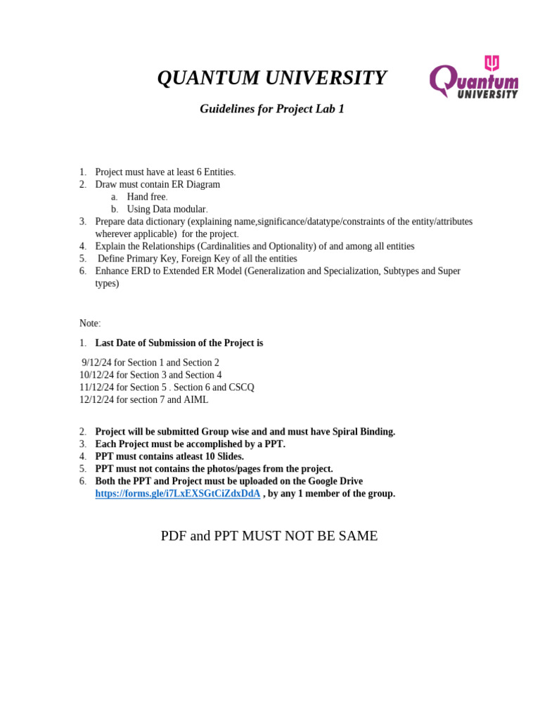 Oracle Project Guidlines For Database Foundation | PDF