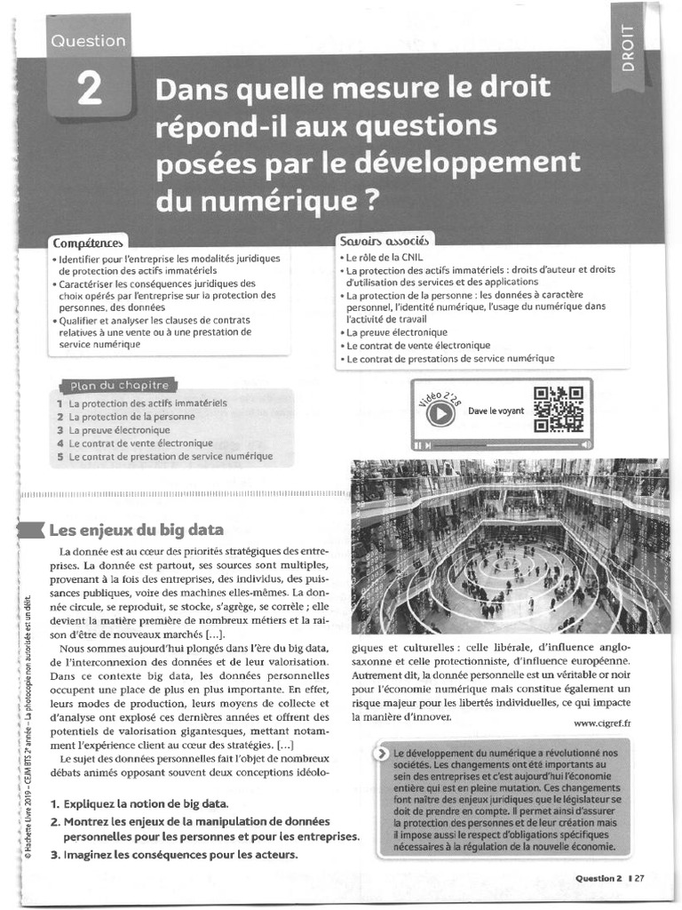 BTS2 hach. ThÃ¨me1 chap2 | PDF