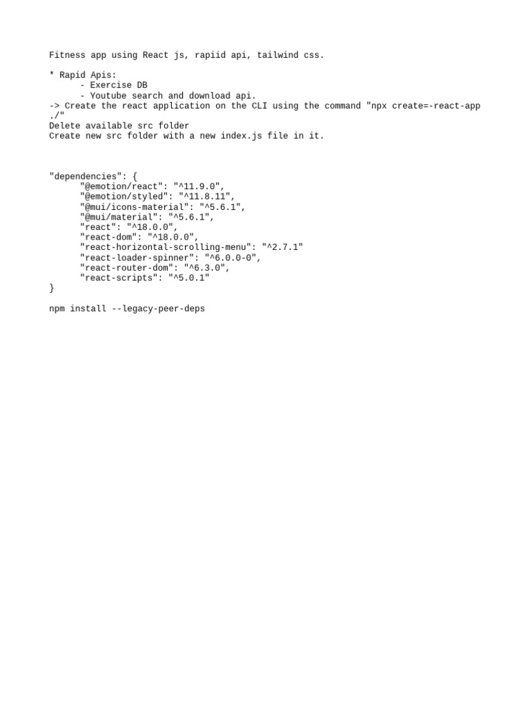 React Fitness App Development Guide | PDF