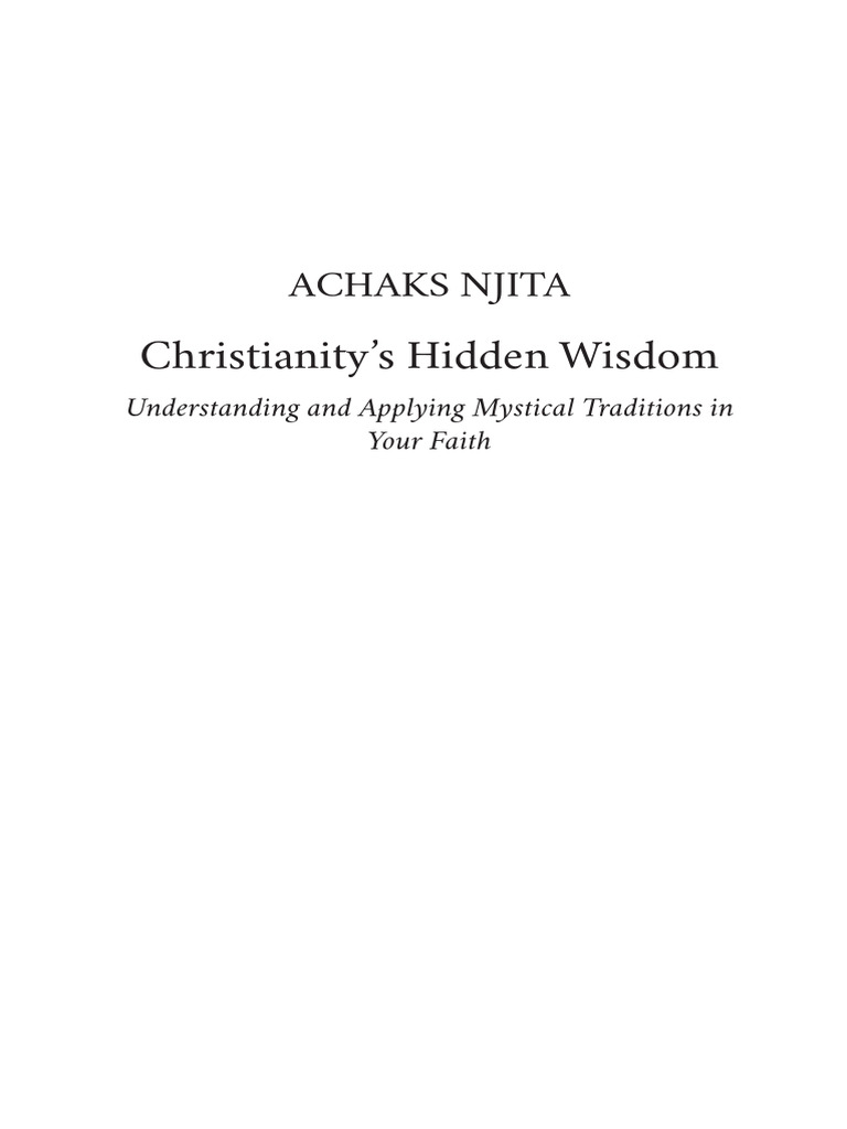 Christianitys Hidden Wisdom STANDARD PRINT READY | PDF | Christian ...