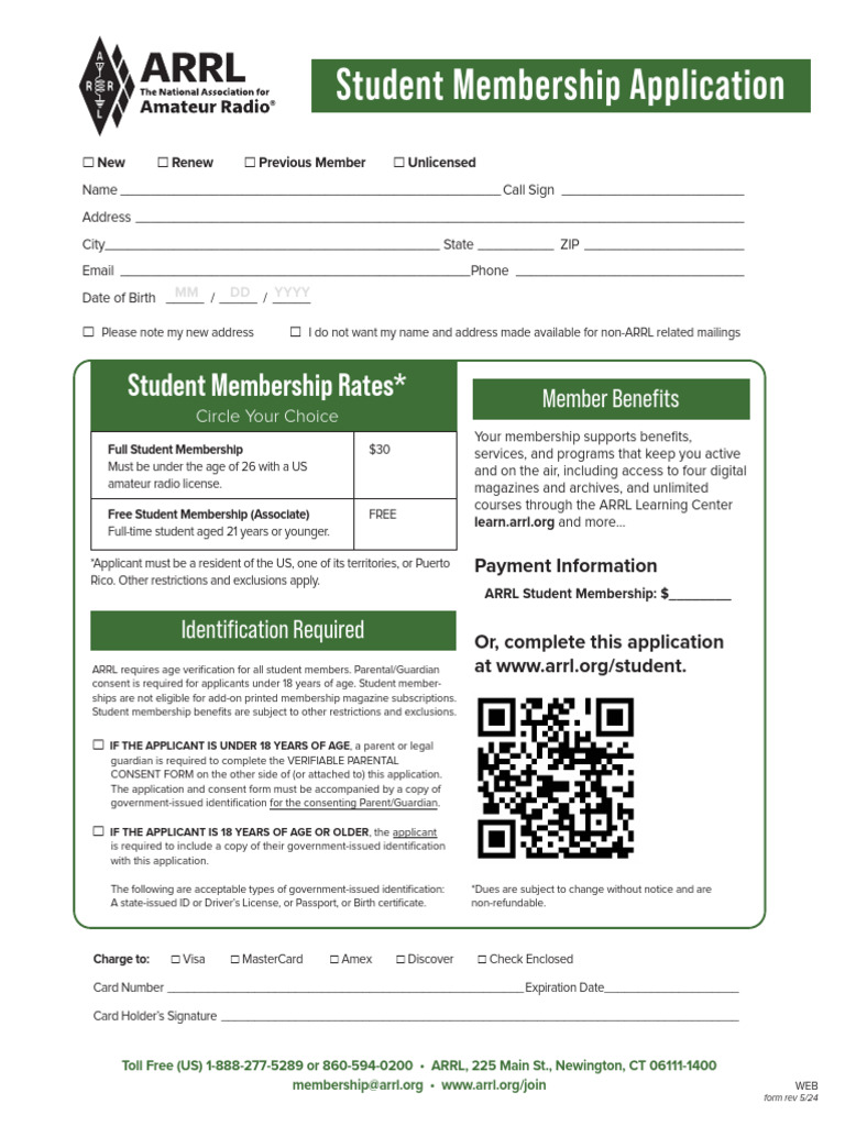 Student Membership Form | PDF | Identity Document | Access Control