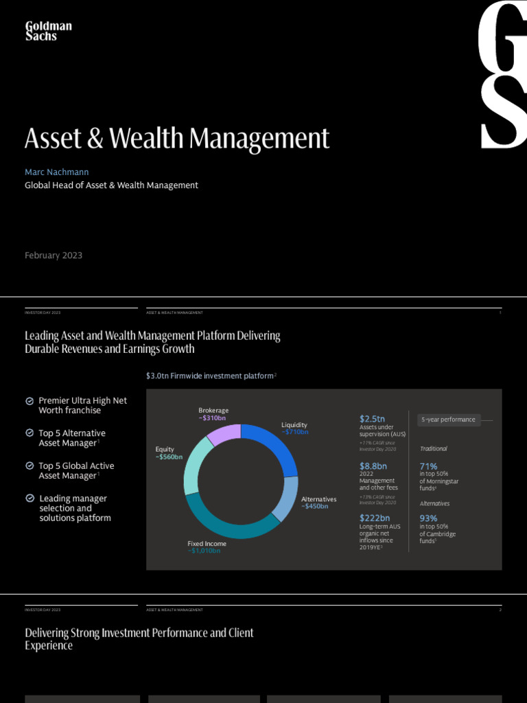Goldman Sachs Asset Management Overview | PDF | Private Equity | Investing
