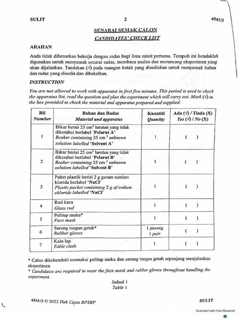 Kimia K3 Trial SBP 2023 | PDF