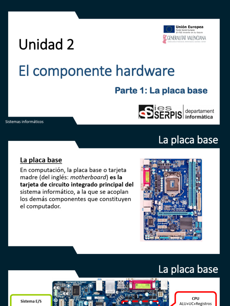 Presentación_UD2_1_Placas_base | PDF | USB | Hdmi