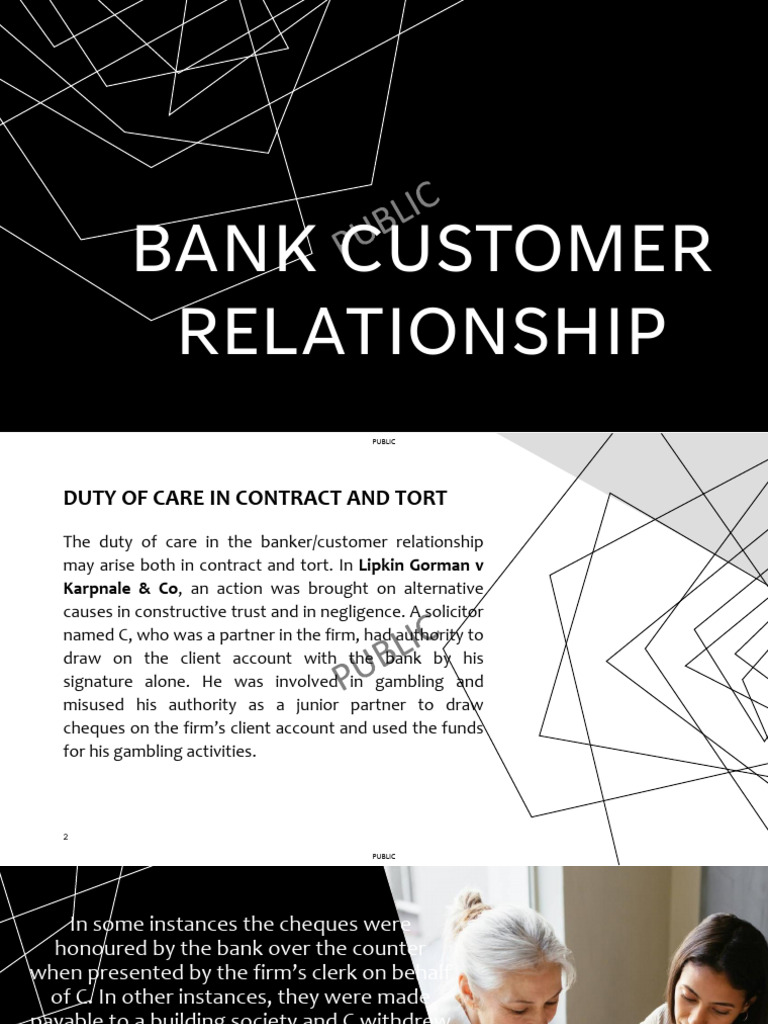 Bank and Customer Relationship | PDF | Banks | Negligence