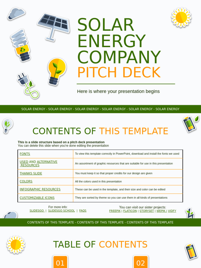 Solar Energy Company Pitch Deck | PDF | Planets | Solar System