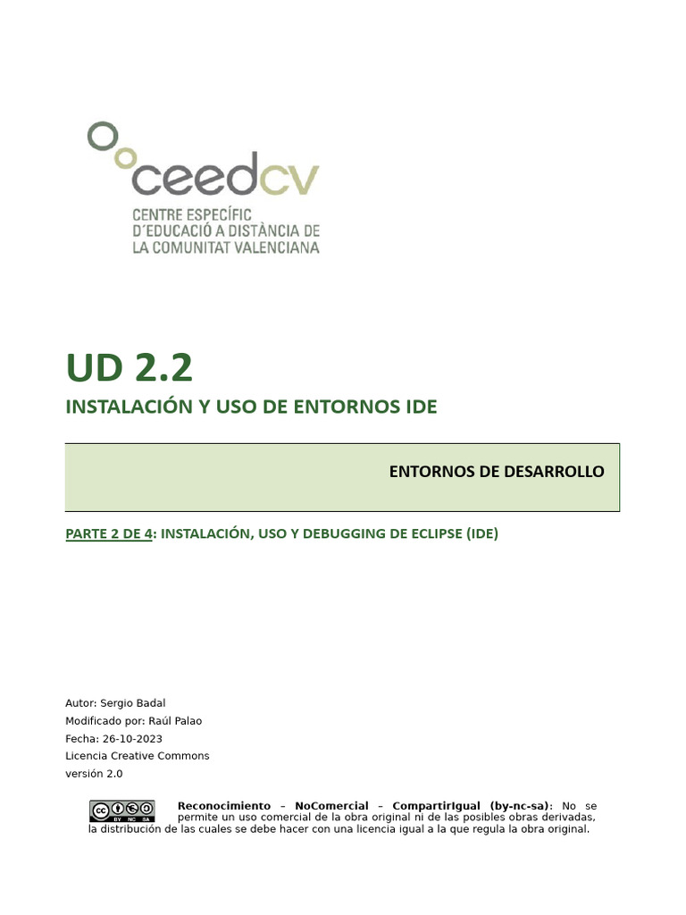 ED UD02 Parte2-ECLIPSE-APUNTES | PDF | Eclipse (software) | Entorno de ...