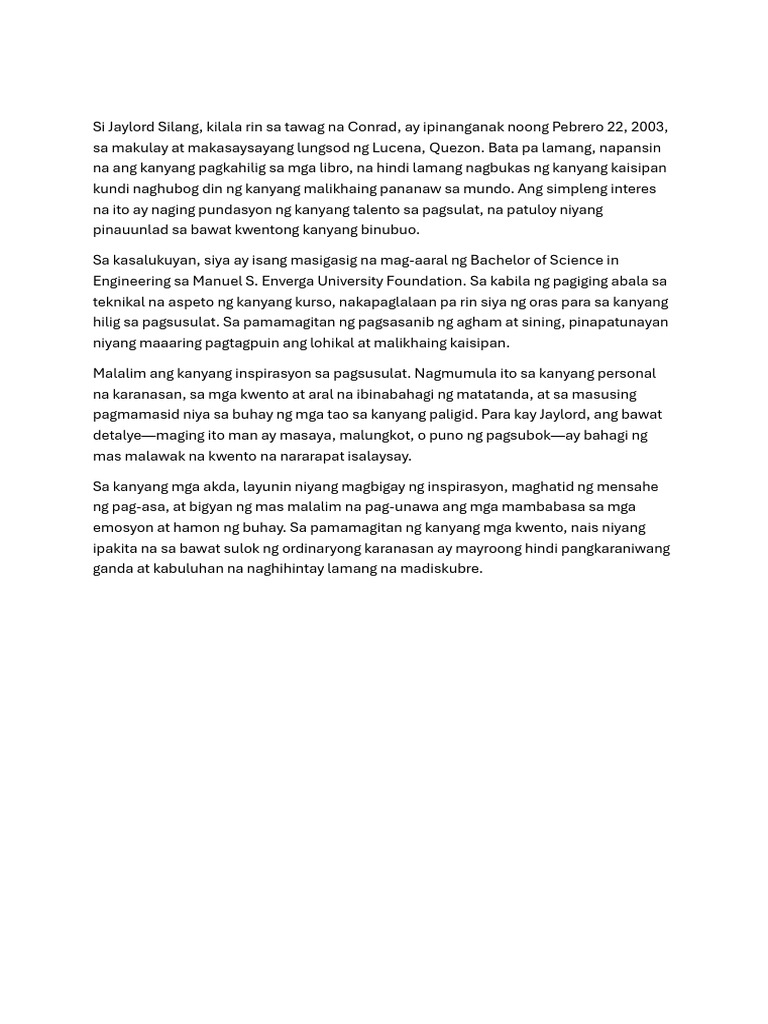 Tungkol Sa May Akda | PDF