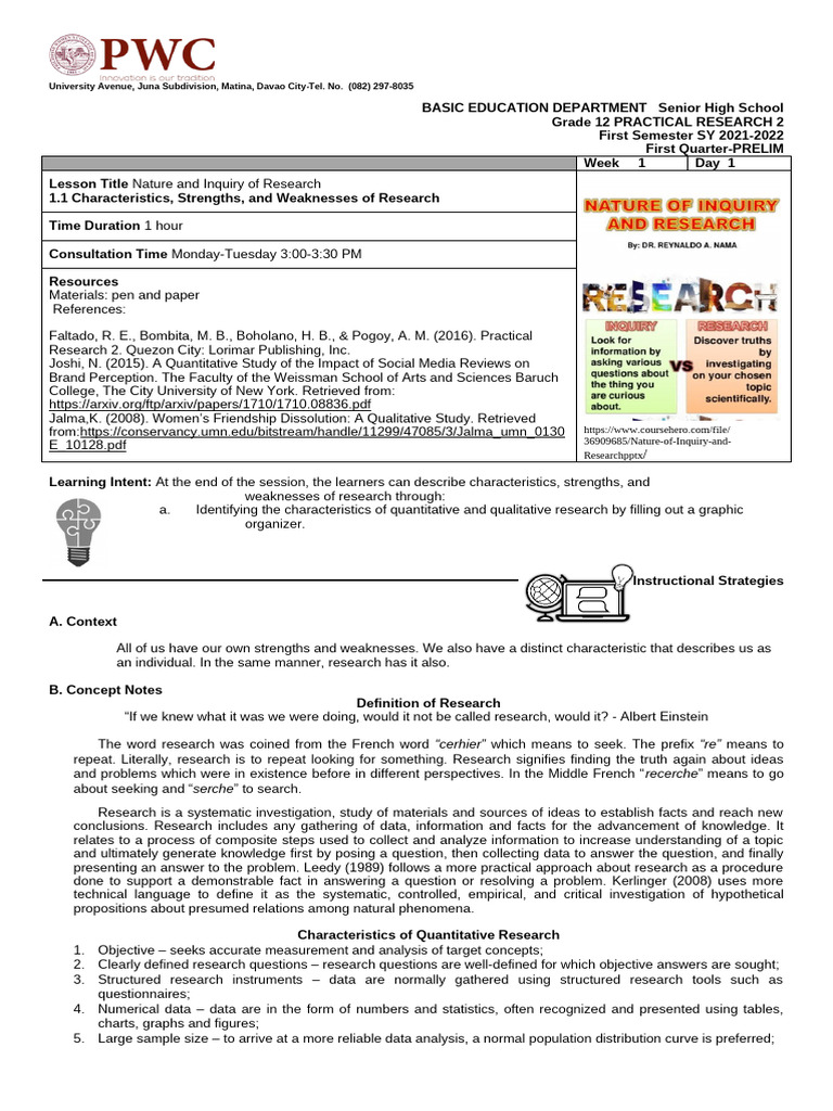 CMF MODULE 1_GRADE12_PR2 | PDF | Quantitative Research | Statistics
