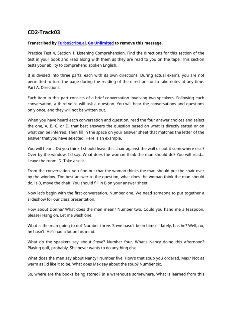 CD2-Track03 2 | PDF | Reading Comprehension