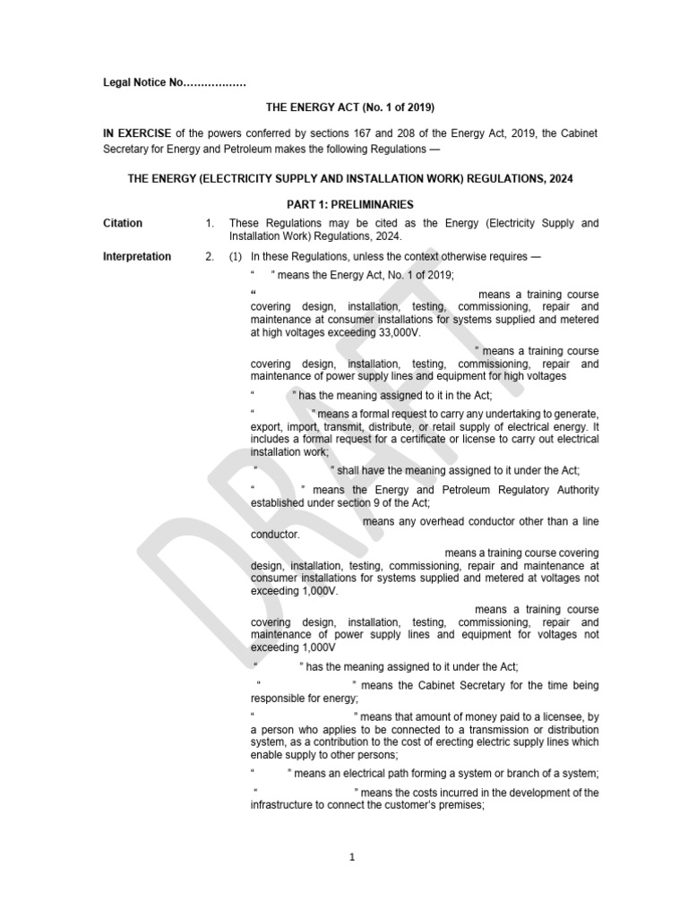 Electricity Supply Regulations 2024 | PDF | License | Electric Power ...
