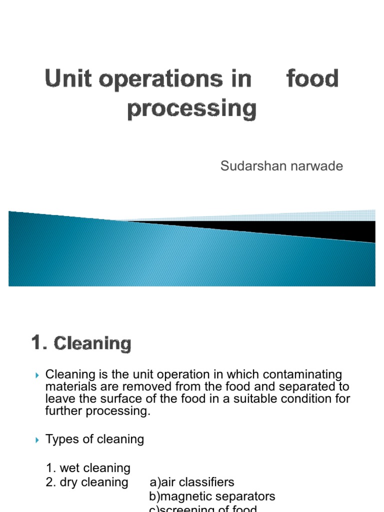 Unit Operations in Food Processing | PDF Unit Operations in Food Processing | PDF