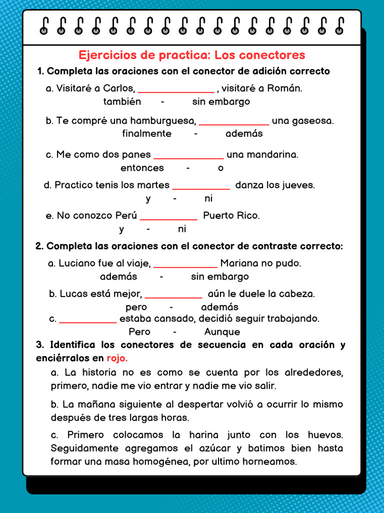 Practica - Los Conectores | PDF