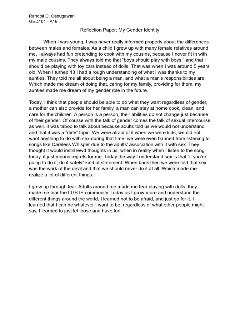 Cabugawan_ReflectionPaper1 | PDF